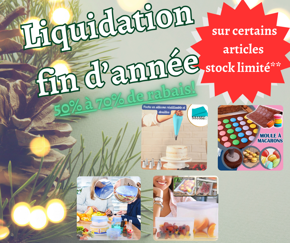 Liquidation de Fin d'année jusqu'à épuisement des Stocks. Jusqu'à 70%
